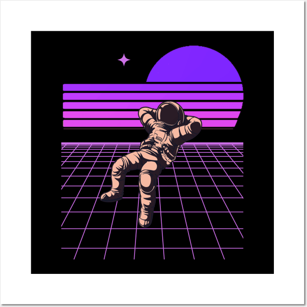 Neon 80s Retro Spaceman Design - Retro - Posters and Art Prints | TeePublic